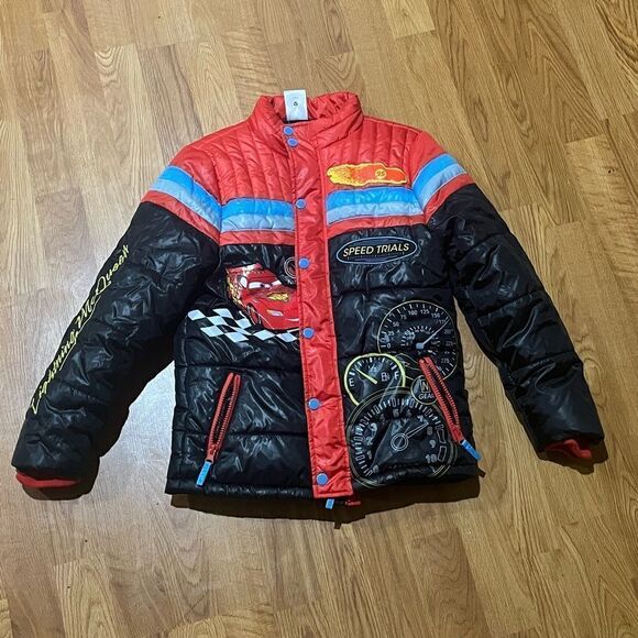 Disney | Jackets & Coats | Disney Store Cars Lighting Mcqueen Puffer ...